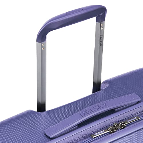 DELSEY PARIS Comete 3.0 Hardside Expandable Luggage with Spinner Wheels, Lavender, Checked-Large, 28 Inch