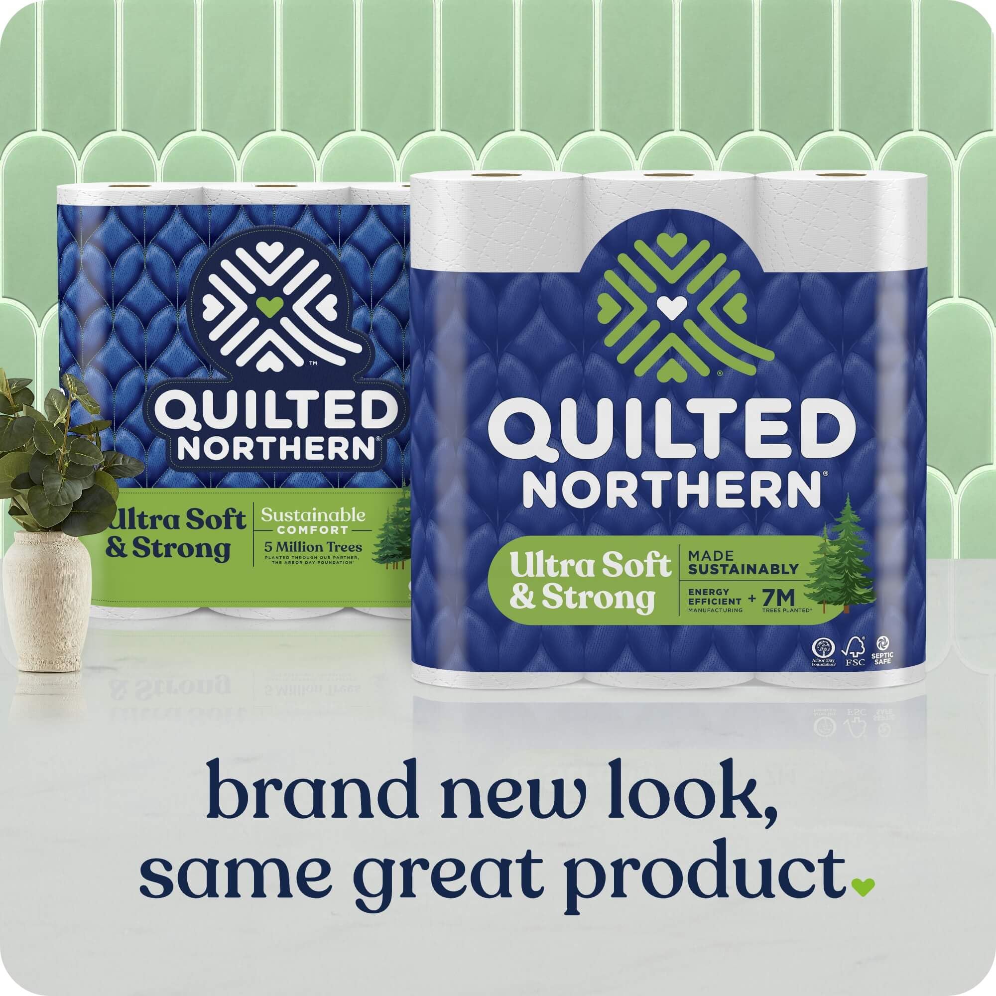 Quilted Northern Ultra Soft & Strong Toilet Paper, 6 Mega Rolls = 24 Regular Rolls, 5X Stronger*, Premium Soft Toilet Tissue with Recyclable Paper Packaging