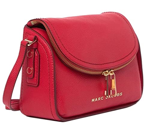 Marc Jacobs M0016932 Savvy Red With Gold Hardware Groove Leather Mini Messenger Women's Bag
