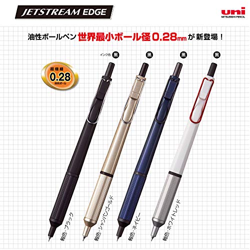uni Jetstream EDGE 0.28mm Oil-based Ballpoint Pen, Navy Body (SXN100328.9)
