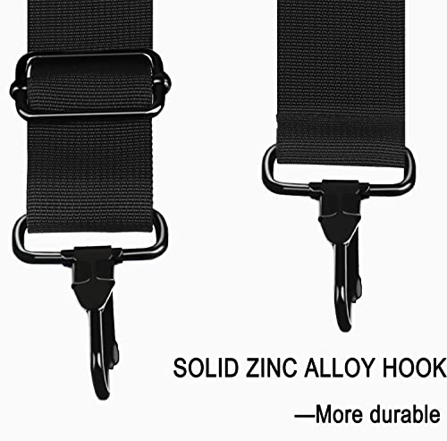Askuko Shoulder Strap 56 Inch, Universal Adjustable Shoulder Belt Replacement Laptop Bag Shoulder Strap with Metal Hooks for Briefcase, Laptop Messenger Crossbody Bag, Luggage Duffel Camera, Black