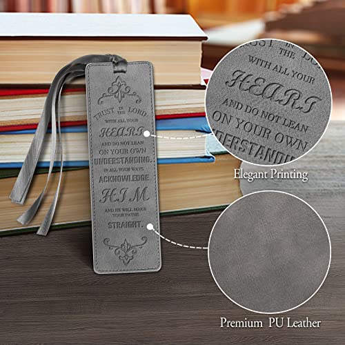 FINPAC Black Bible Cover w/Bible Verse Bookmarks for Women Men