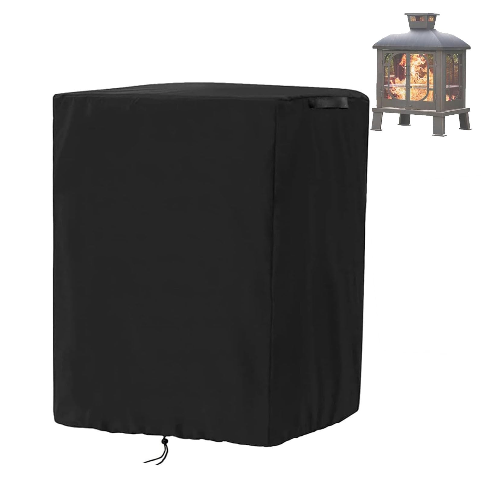 Rilime Fire Pit Cover Square for PAPABABE 45" Fire Pit Pagoda,Heavy Duty 420D Outdoor Fireplace Wood Fire Pit Cover