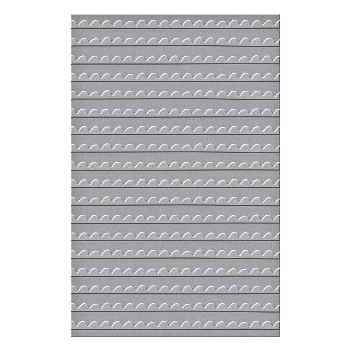 Spellbinders Hand Drawn Scallops Embossing Folder, Opaque
