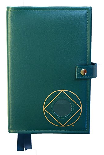 Double Narcotics Anonymous NA Basic Text & It Works, How & Why Book Cover Medallion Holder Green