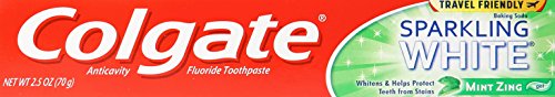 Colgate Sparkling White Gel Toothpaste, Mint Zing, 2.5 Ounce (Pack of 6)