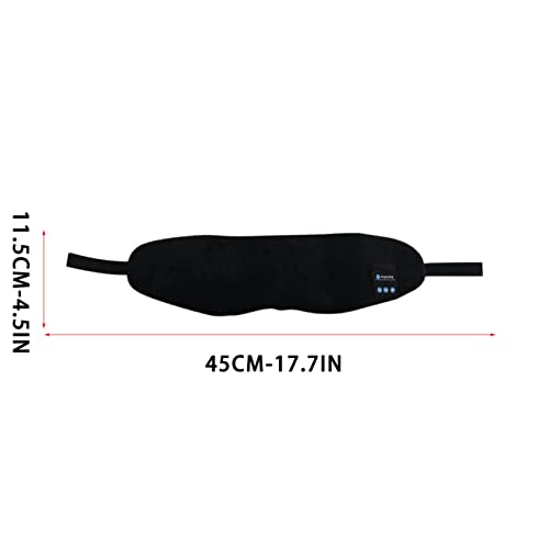 Bluetooth Shading Eye Mask Sleep Bluetooth Eye Mask Talking On The Phone Music Sleep Eye Mask 17.7x4.5in (Black)