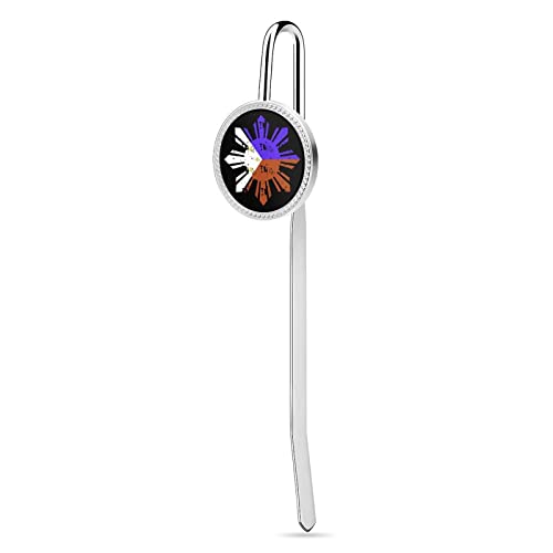 Flag of The Philippines Elegant Bookmarks Metal Book Markers for Women and Men Booklovers