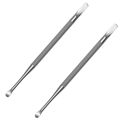 Professional Cuticle Pusher and Spoon Nail Cleaner | 2 Pack | Dual Sided Stainless Steel Pusher and Nail Cleaner | For Nail And Cuticle Care | by Sterling Beauty Tools