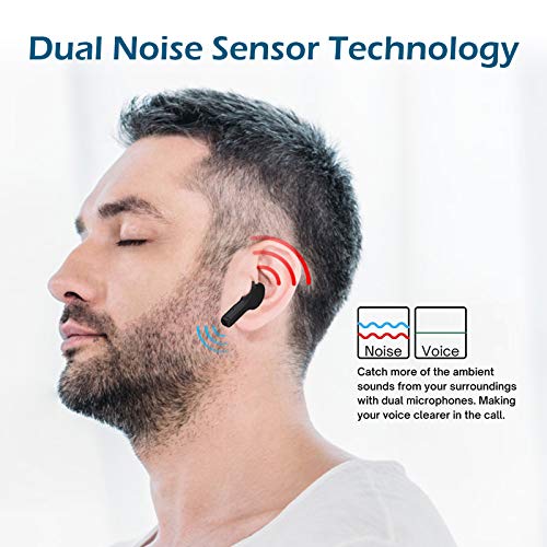 NexiGo True Wireless Earbuds Active Noise Cancelling, 4 Built-in Mics Smart AI Noice Reduction for Clear Calls, ANC Gaming Mode: 55ms Low-Latency, Bluetooth 5.1, 40H Playtime, IPX5 Waterproof