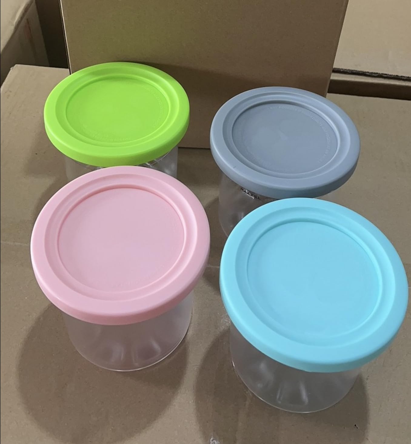 Ninja Creami Pints and Lids - 4 pack, Ninja creami breeze Compatible with NC299AMZ & NC300s Series, ice cream containers for homemade ice cream, Ninja Creami breeze containers ShieldXperts
