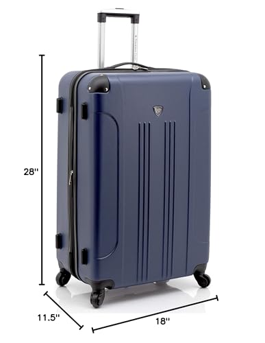 Travelers Club Chicago Hardside Expandable Spinner Luggages, Navy Blue, 5 Piece Set, TCL-77995-410