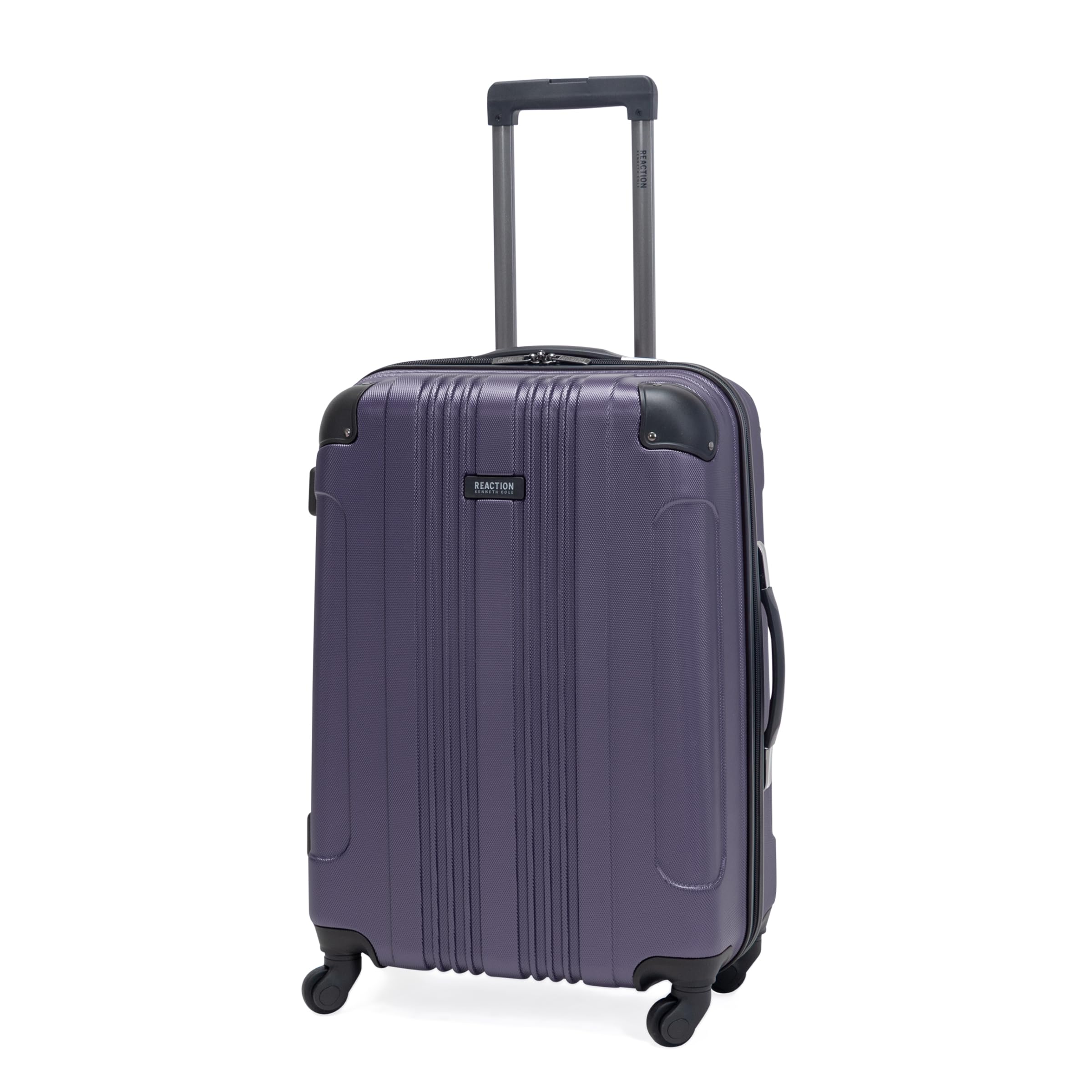 Kenneth Cole REACTION Out of Bounds Lightweight Hardshell 4-Wheel Spinner Luggage, Smokey Purple, 24-Inch Checked