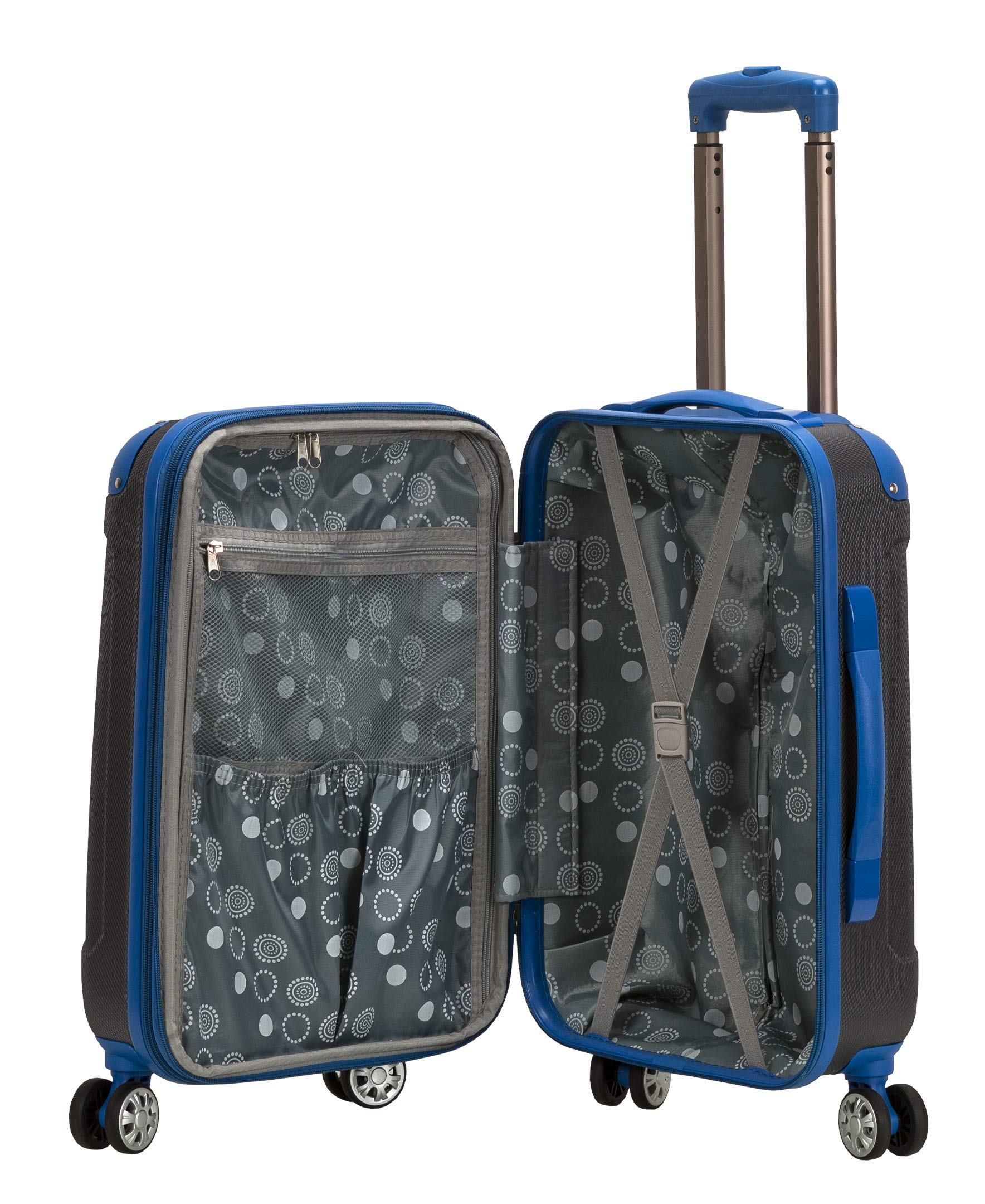 Rockland London Hardside Expandable Luggage with Spinner Wheels, Grey, Carry-On 20-Inch
