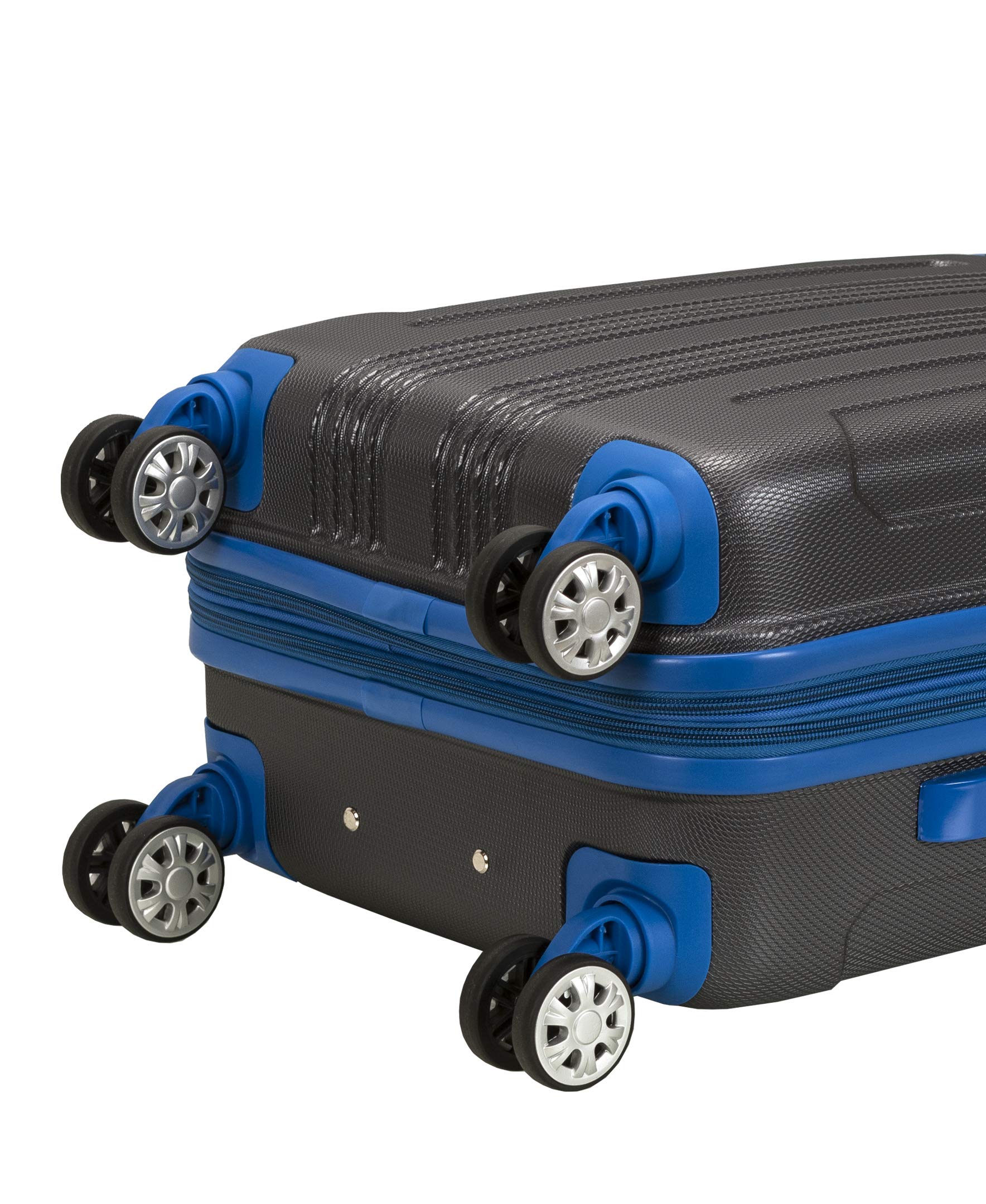 Rockland London Hardside Expandable Luggage with Spinner Wheels, Grey, Carry-On 20-Inch