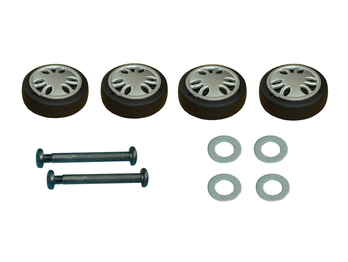 Miayaya Suitcase Wheels Replacement 360 Spinner 50x15mm Kits Luggage Travel Wheel Double Accessories Universal Rubber Swivel Trolley Casters Bearings Repair Tools Set Rotating Flexible Quietness 2Pack