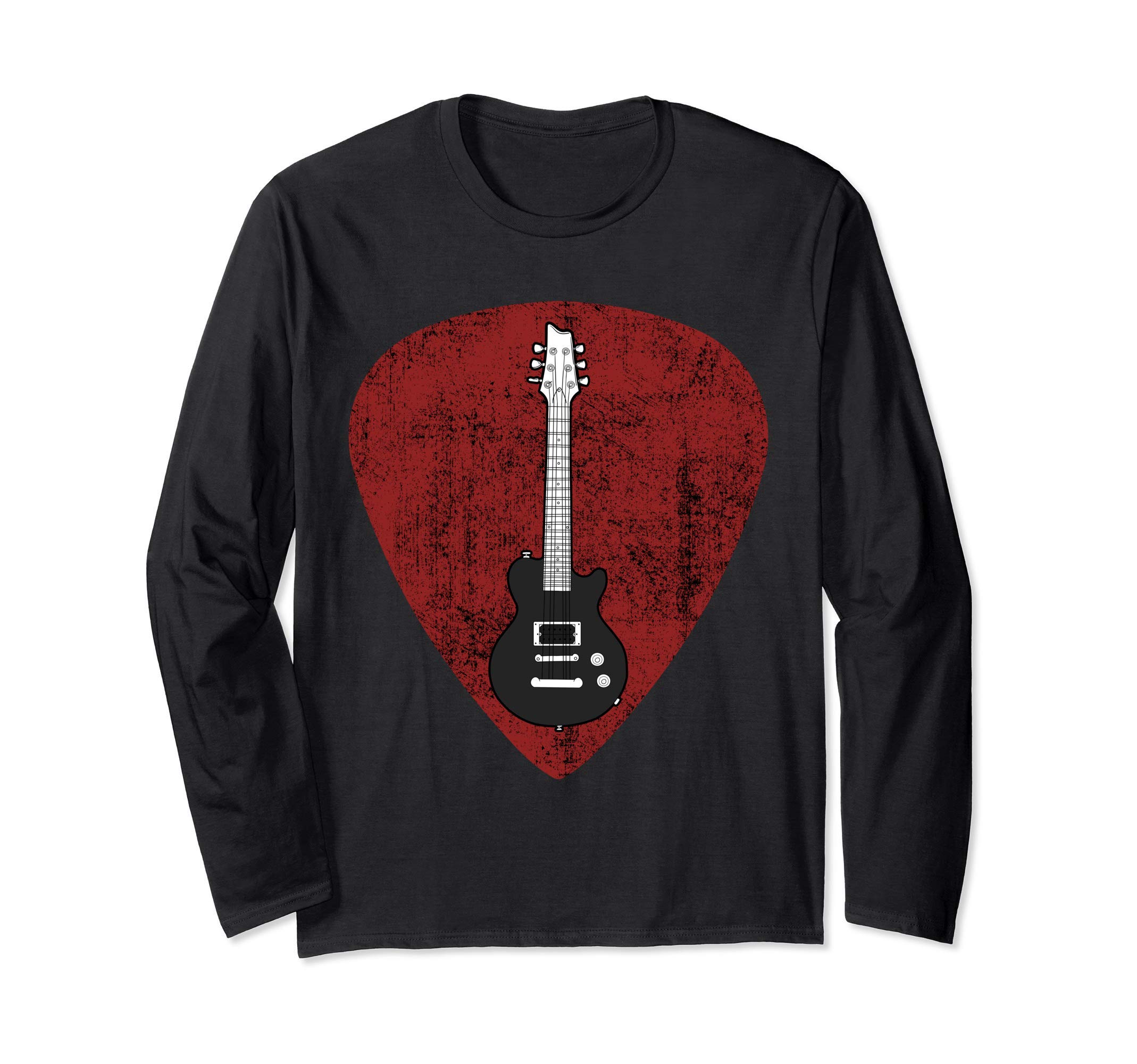Electric Guitar Pick Guitarist String Instrument Musician Long Sleeve T-Shirt