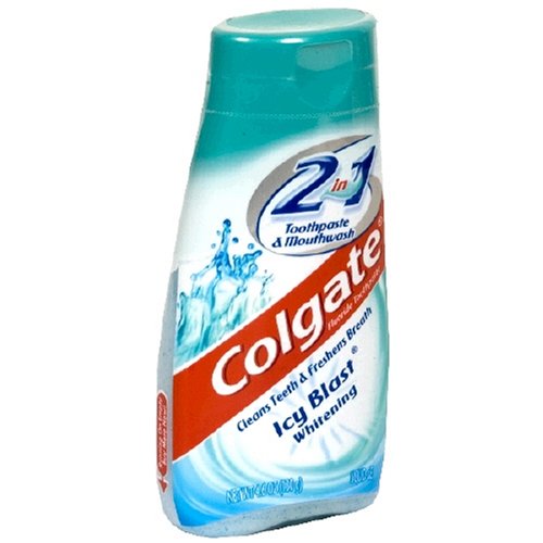 Colgate 2 in 1 Toothpaste & Mouthwash, Whitening Icy Blast - 4.6 oz