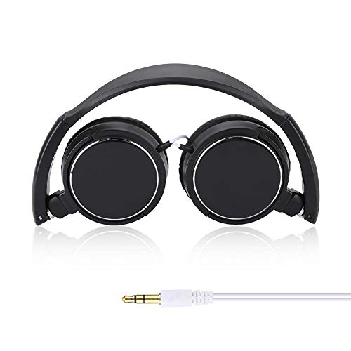 Foldable Head Mounted Headphone Mini Wired Headset Hands Free Compact Stereo HiFi Music Headset Support Rotatable Ear Cup Adjustable Headband Support TF Card