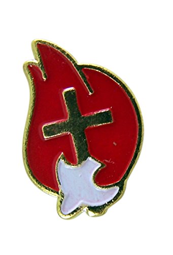 Come Holy Spirit Confirmation Lapel Pin with Prayer Bookmark, 3/4 Inch