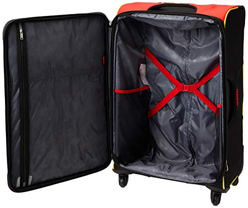 American Tourister Disney Softside Luggage with Spinner Wheels, Mickey Mouse Pants, Checked-Large 28-Inch