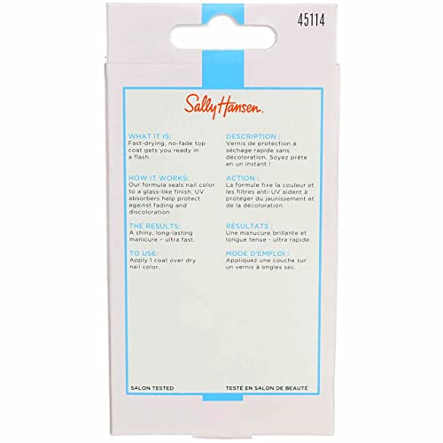 Sally Hansen Dries Instantly Top Coat 0.45 Ounce (13.3ml) (2 Pack)