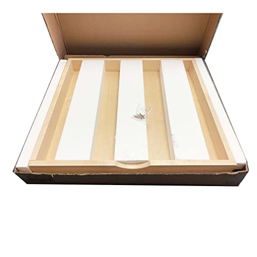 Couver CabinetRTA Soft Close Fully Assembled Slide Out Cabinet Shelf Pull-Out Wood Drawer Organizer 16.5"(W) x 21.25"(D) X 4"(H), Soft-Close Rail with Spacer(4 steps to install)