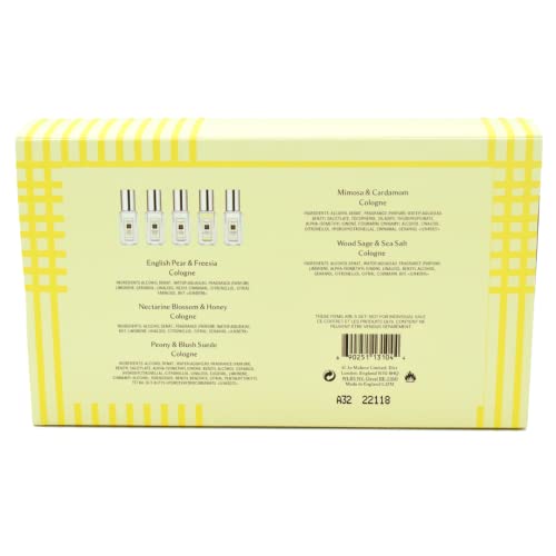 Jo Malone Cologne Collection 5 Set - English Pear & Freesia, Nectarine Blossom & Honey, Peony & Blush Suede, Mimosa & Cardamon, Wood sage & Sea Salt