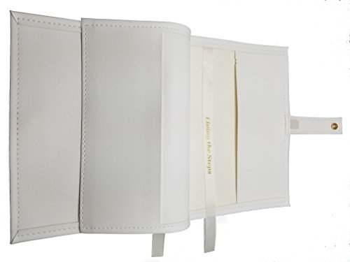 Culver Enterprises Deluxe Double Alcoholics Anonymous AA Big Book & 12 Steps & 12 Traditions Book Cover Medallion Holder White