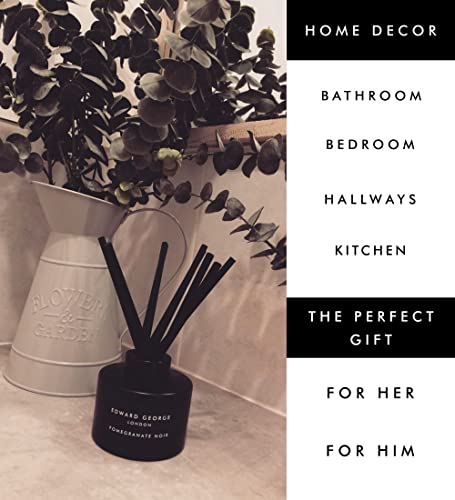 Edward George Reed Diffusers for Home Pomegranate Noir Fragrance Oil Reed Diffuser Set with 10 Oil Diffuser Sticks, 5.6 fl oz