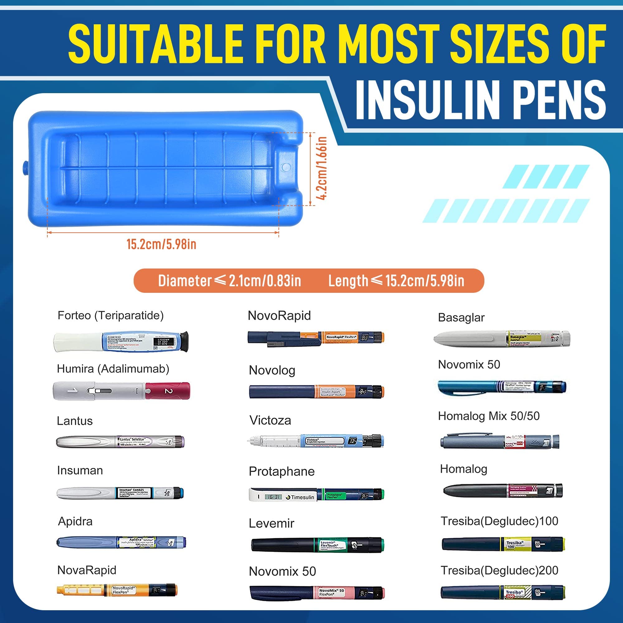 Insulin Cooler Travel Case for Diabetic Organize Medication Insulated Cooling Bag, Orange