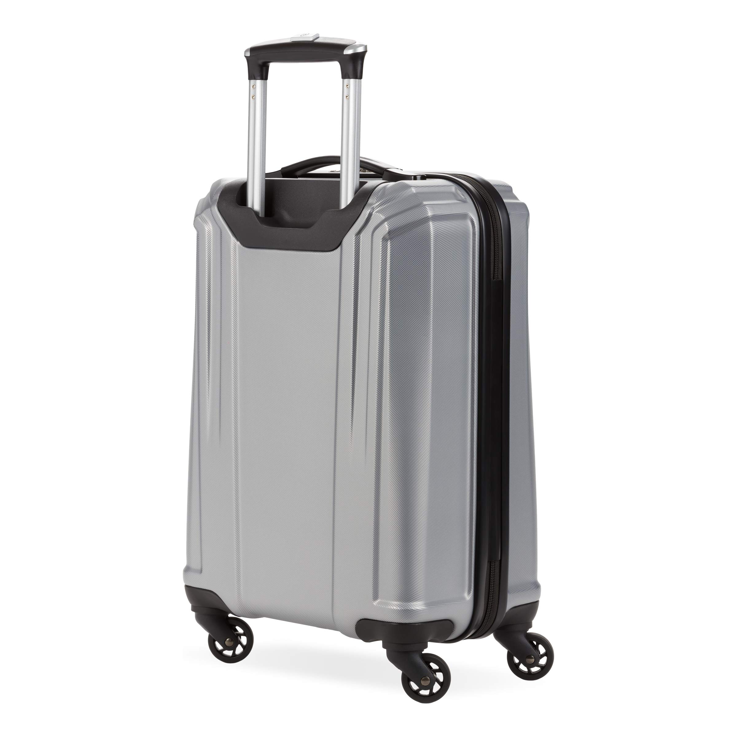 SwissGear 3750 Hardside Luggage with Spinner Wheels, Silver, Carry-On 18.5-Inch