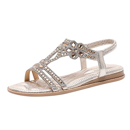 Sandals Women Flat Slip On Shoes Casual Summer Lace Clear Walking Orthotic Sandals Prime Deals of The Day Today Only