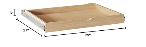 ALINE FURNITURE Pull Out Drawers for Cabinets Wood, 29" W X 21" D Slide Out Drawers for Kitchen Cabinets, Pull Out Shelves, Roll Out Drawers for Pantry Cabinet Organizer
