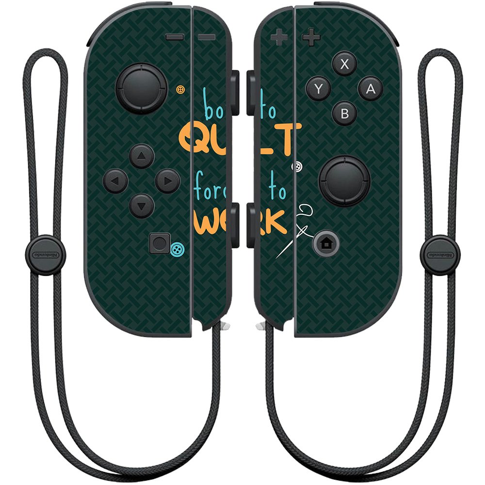 MightySkins Skin Compatible with Nintendo Joy-Con Controller – Born to Quilt | Protective, Durable, and Unique Vinyl Decal wrap Cover | Easy to Apply, Remove, and Change Styles | Made in The USA