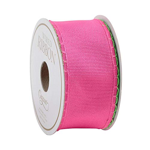 Entertaining with Caspari Fuchsia Scallop Edge Wired Ribbon, 6-Yard