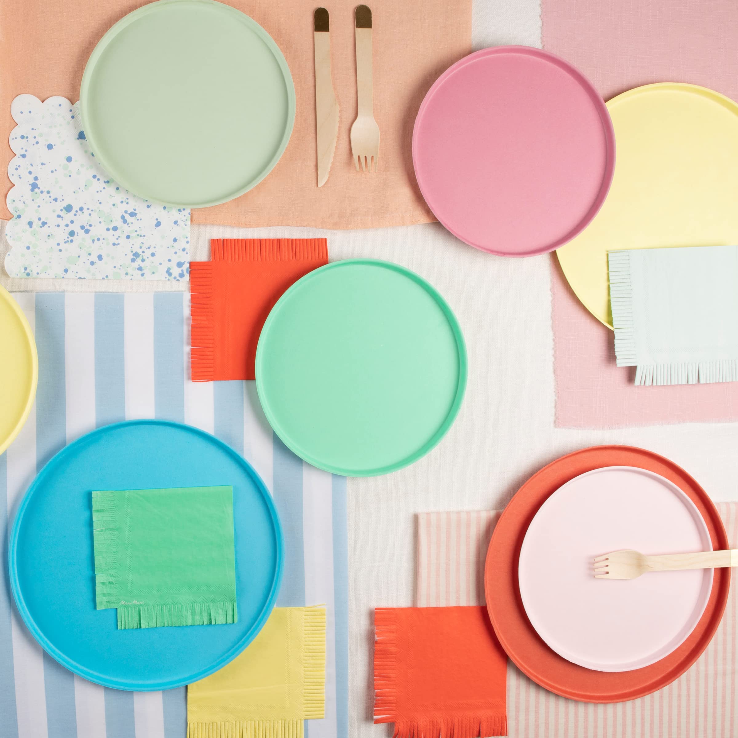 Meri Meri Compostable Party Plates, Pack of 8 Eco Friendly Plates for Parties and Occasions, Single Use, Compostable/Disposable