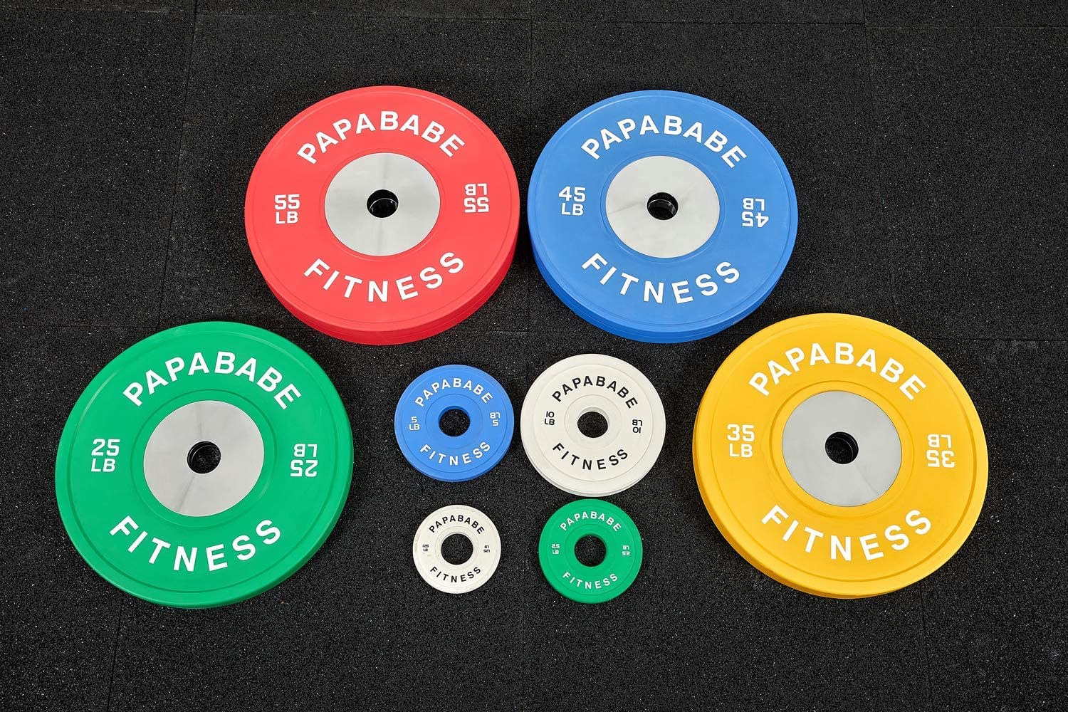 papababe Olympic Change Plates 2 inch Fractional Weight Plates Designed for Olympic Barbells for Strength Training(4X5+2X10LB)