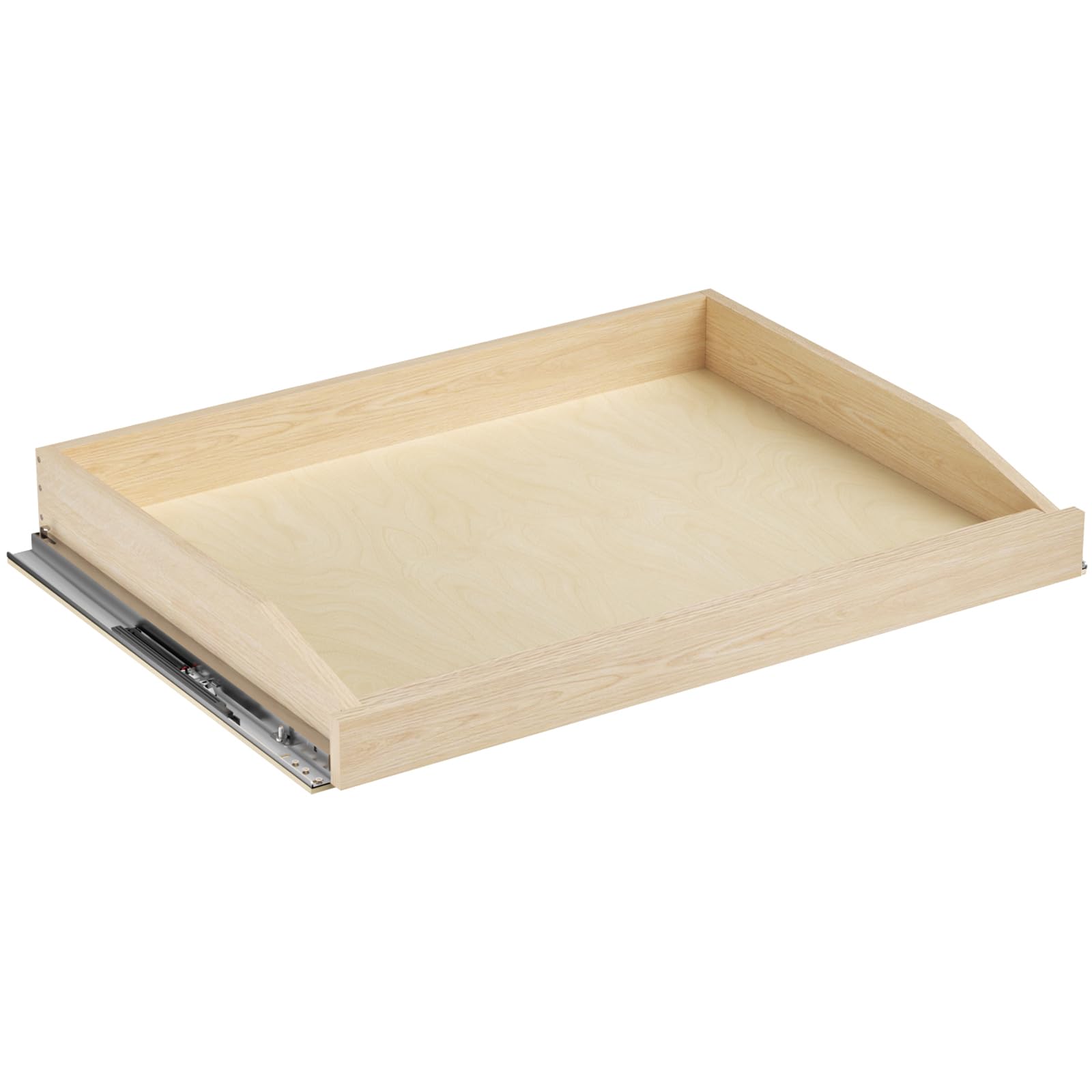 LOVMOR Single Pull Out Cabinet Organizer 28½”W x 21”D, Soft Close Slide Out Drawer Storage Shelves for Kitchen, Wood Cabinet Shelf Pull-Out Organizer Storage for Base Cabinets