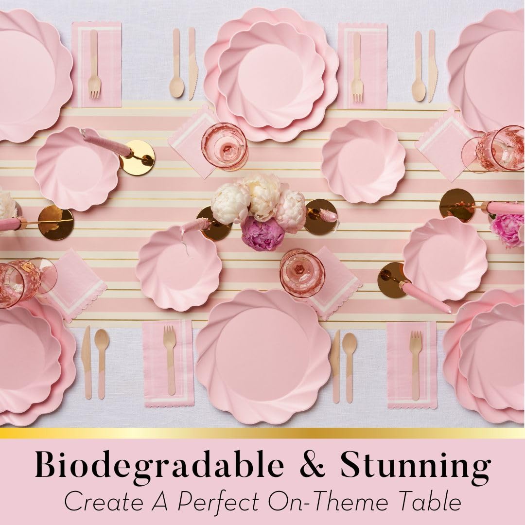 Sophistiplate Eco-Friendly Compostable Dinner Plates - Made of Bamboo Wood Fiber, and Sugarcane- Biodegradable and Disposable Party Plates- Sturdy & Heavy Duty - Pack of 16