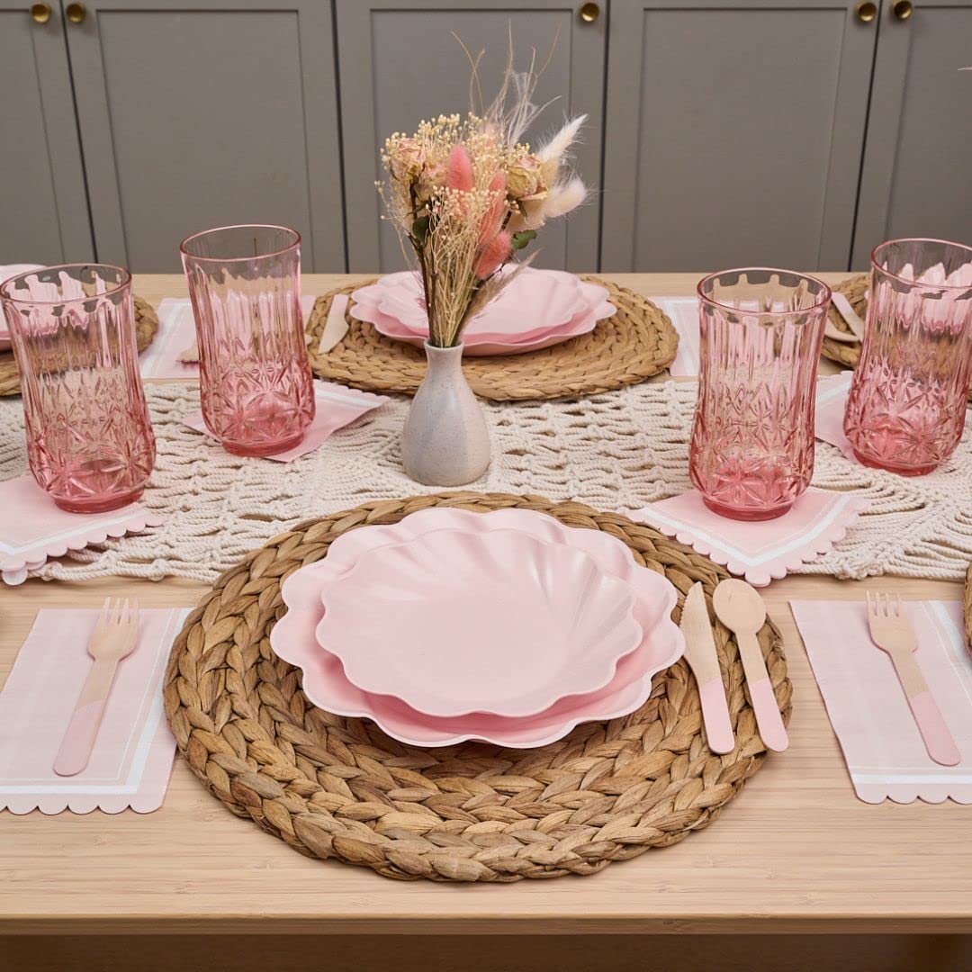 Sophistiplate Eco-Friendly Compostable Dinner Plates - Made of Bamboo Wood Fiber, and Sugarcane- Biodegradable and Disposable Party Plates- Sturdy & Heavy Duty - Pack of 16