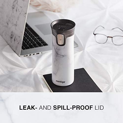 Contigo Pinnacle Vacuum-Insulated Stainless Steel Travel Mug with Spill-Proof Lid, Reusable Coffee Cup or Water Bottle with Leak-Proof Lid, Keeps Drinks Hot or Cold for Hours, 14oz Twilight Shell