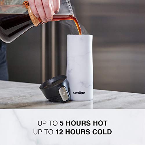 Contigo Pinnacle Vacuum-Insulated Stainless Steel Travel Mug with Spill-Proof Lid, Reusable Coffee Cup or Water Bottle with Leak-Proof Lid, Keeps Drinks Hot or Cold for Hours, 14oz Twilight Shell