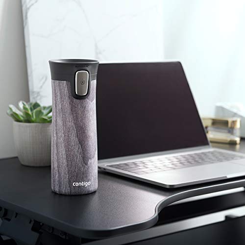 Contigo Pinnacle Vacuum-Insulated Stainless Steel Travel Mug with Spill-Proof Lid, Reusable Coffee Cup or Water Bottle with Leak-Proof Lid, Keeps Drinks Hot or Cold for Hours, 14oz Twilight Shell