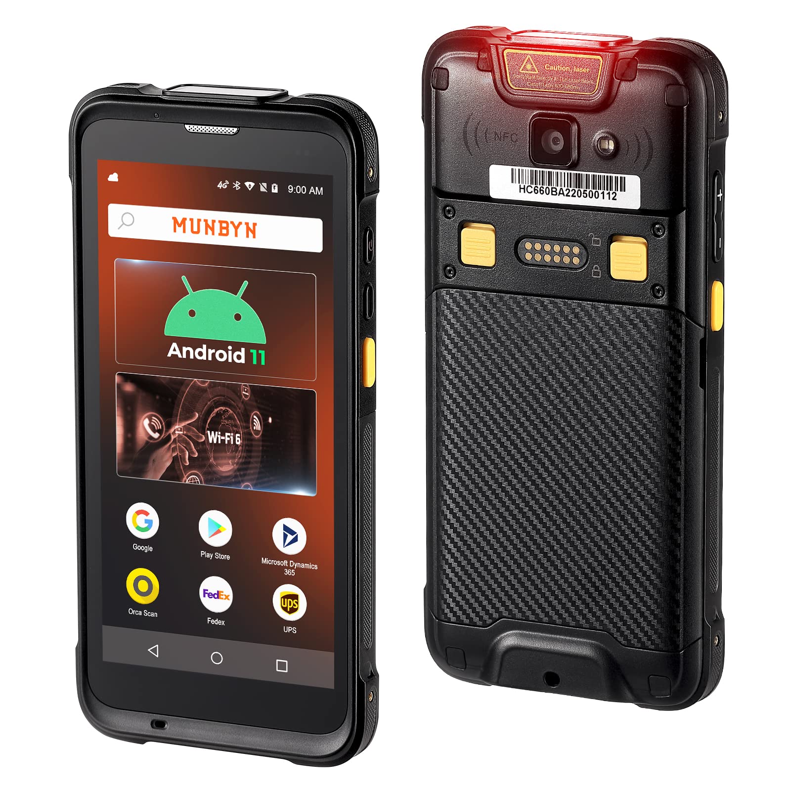 2023 Newest Android Barcode Scanner, Android 11, Mobile Handheld Computer, Wi-Fi 6 MUNBYN Rugged PDA Data Terminal SE4710 Zebra Scanner, 1D 2D QR Barcode Scanner with Case for Retail Warehouse Scanner