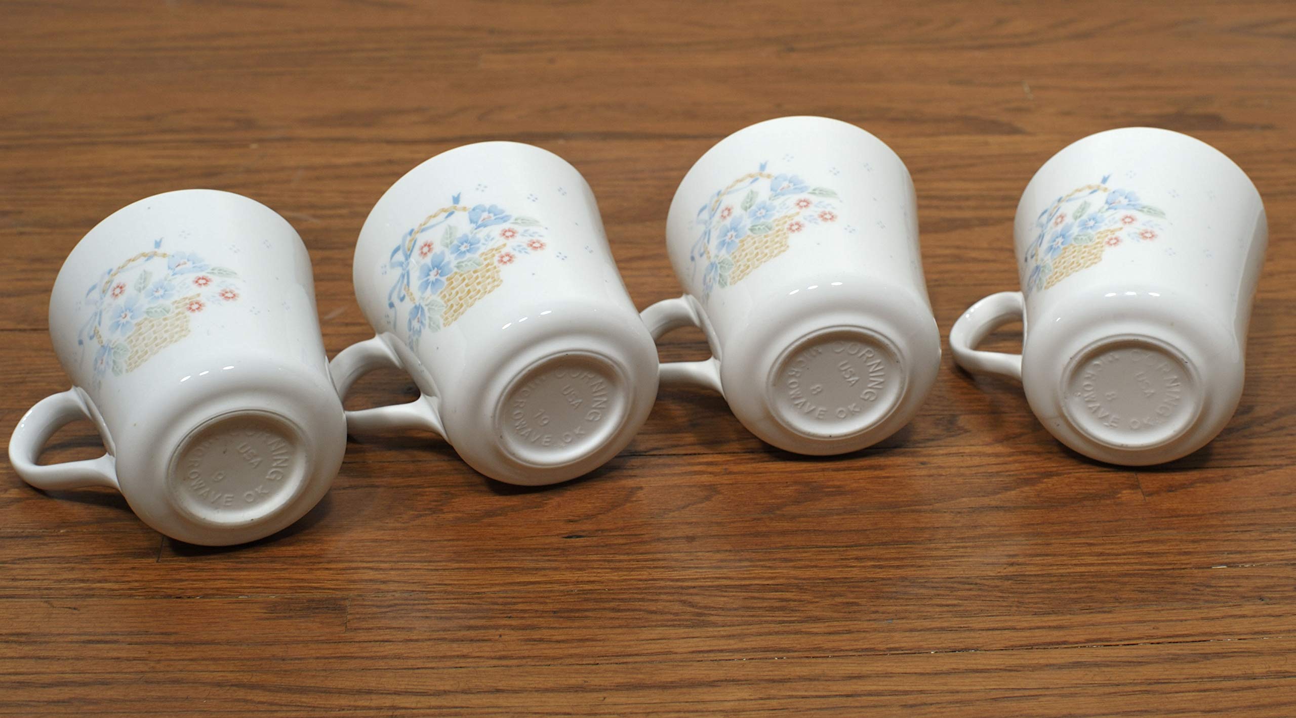 Corelle, Country Cornflower Cups/Mugs Set of (4)