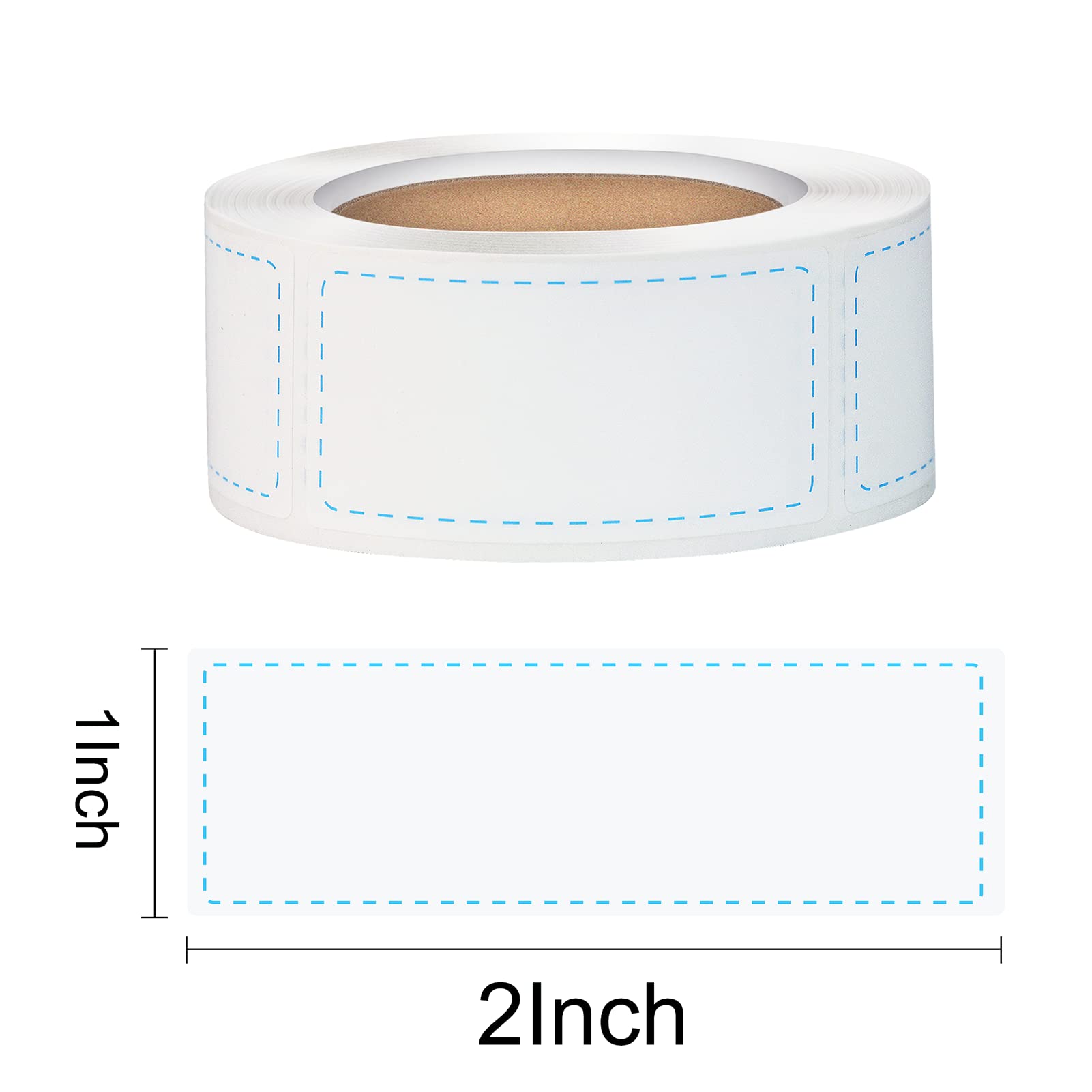 300pcs Removable Freezer Labels, Yoget 1 x 2 Inch Food Storage Stickers, Refrigerator Freezer Paper Label Easy Clean Leaves No Residue, Blue Food Labels Roll