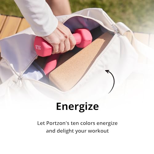 Portzon Weights Dumbbells 10 Colors Options Compatible with Set of 2 Neoprene Dumbbells Set,1-15 LB, Anti-Slip, Anti-roll, Hex Shape