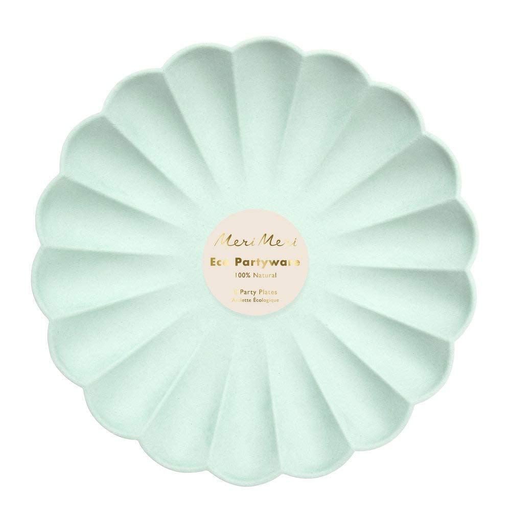 Meri Meri Compostable Party Plates, Pack of 8 Eco Friendly Plates for Parties and Occasions, Single Use, Compostable/Disposable