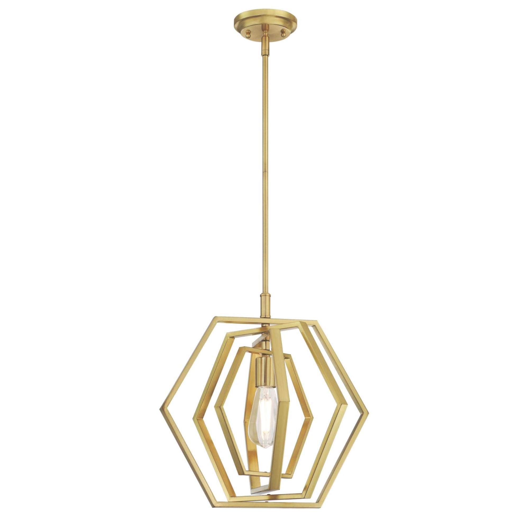 Westinghouse Lighting 6369700, Champagne Brass Finish Holly One-Light Indoor Pendant, one Size